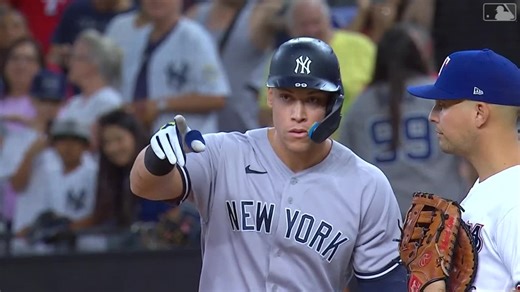 Aaron Judge with a base hit