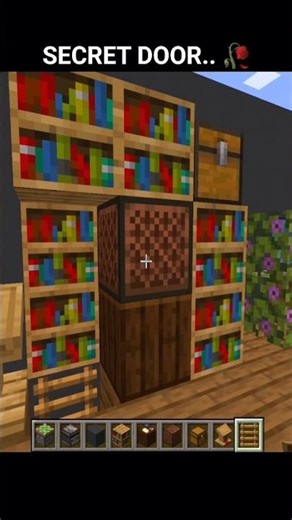 This Door Has No Button… 😳 | Minecraft #mctutorial #shortsminecraft #secretdoors