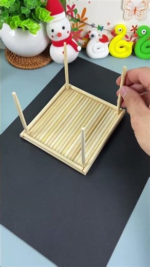 DIY small table with disposable chopsticks #diy #craft