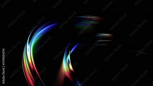 Abstract animation, background with color refraction effect, 4k seamless looped video, 3d render