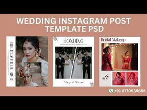 Wedding Instagram Post Template | instagram post design photoshop #psd #photoshop