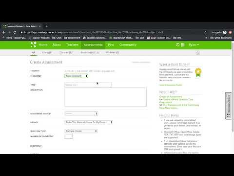 MasteryConnect Creating Assessment