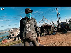 Watch_Dogs 2 | Smooth Parkour & Stealth Kills 3 | No HUD | 4K 60FPS