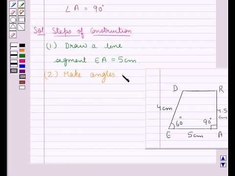 Example:Construct Quadrilateral given 3 Sides & 2 Angles