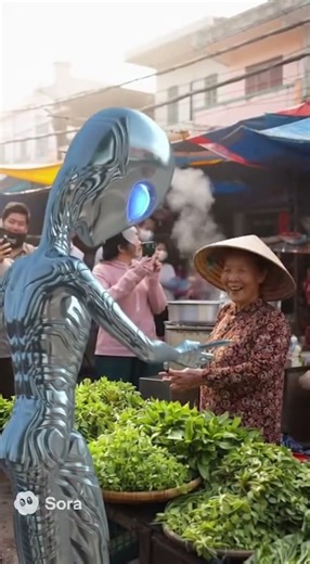 CCTV Captures Alien Lost in Vietnam Market Unbelievable Real Footage