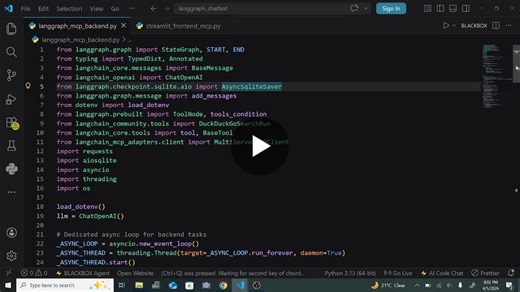 Building Production-Ready AI Chatbot with LangGraph and Streamlit | Syed Zain Ali Shah posted on the topic | LinkedIn