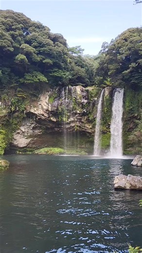천지연폭포 흐르는 물 소리