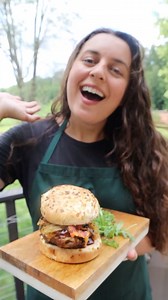 5.5K views · 176 reactions | Liv fires up the grill this week on #CookingWithLiv!  Savory Duck Burgers topped with cheddar cheese, tangy BBQ sauce, and delicious caramelized onions. Easy and quick for a Labor Day cookout! Recipe  https://mapleleaffarms.com/recipes/bbq-cheddar-duck-burgers #bbq #burgers #meat #cooking #foodtok #recipes #food #foodie #foodstagram #recipe | Maple Leaf Farms | Facebook