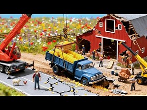 Miniature Rescue: Saving the Corn Tractor 🌽🚜 Repairing the Farm Barn