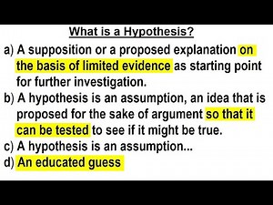 Statistics: Ch 9 Hypothesis Testing (1 of 34) What is a Hypothesis?