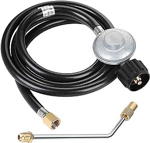 WYNNsky 5 Feet Propane Regulator Hose, Universal Regulator Replacement Parts, QCC1 Connection for Most LP Gas Grill, Heater and Fire Pit Table, Low Pressure