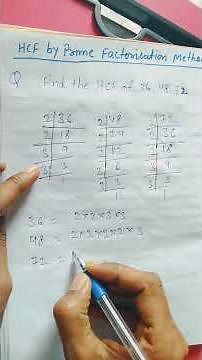 HCF by prime factorisation method