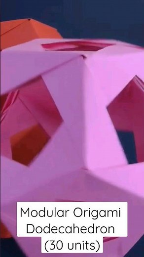 How to make a Modular Origami Dodecahedron with 30 Units