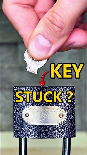 Remove Broken Key from Lock the Easy Way - Works on Padlocks & Doors #shorts