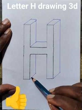 Letter H drawing 3d #drawing #shortsfeed #art #artgallery #artwork #shorts #shortvideo #short