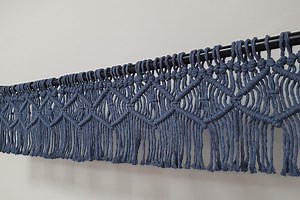 Kitchen Curtain Macrame Topper Cafe Valance, Boho Window Treatment, Boho Home Decor - Etsy