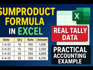 How to Use SUMPRODUCT Formula in Excel | Real Tally Data Practical Example