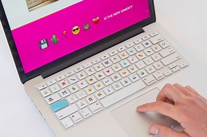 emoji keyboard cover and software brings over 150 symbols to the mac
