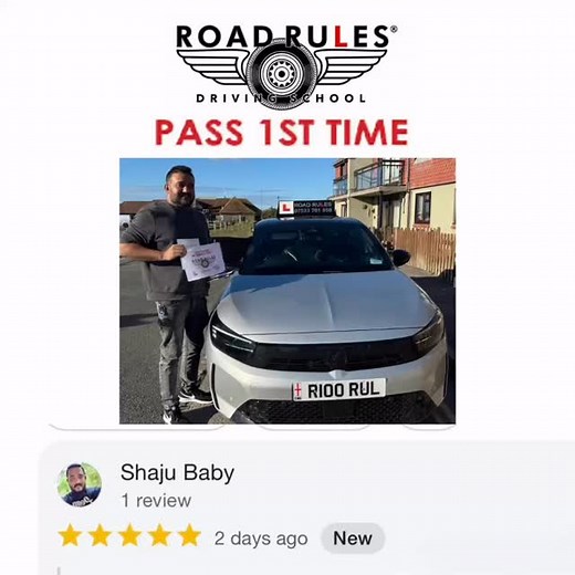 Well done to Shaju passing his driving test 1st time @ #chichesterdrivingtestcentre trained by Instructor Pauline 🚗 and helped by Instructor Tina #foryou #learntodrive #passmydrivingtest #drivinglessons #bestdrivingschool #localdrivinginstructor #drivinginstructornearme #drivinginstructorchichester #bognor #selsey #littlehampton | Road Rules Driving School