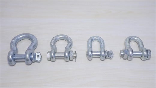 G-209 US Type Screw Pin Anchor Shackle Safety Bolt Pin Hot-Dip Galvanized Forged Carbon Steel Bow Shackle Heavy Industry Rigging