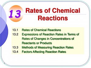 Rates of Chemical Reactions - SlideServe