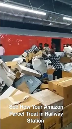 See How Your Amazon Parcel Treat in Railway Station | Amazon Parcel Train Station