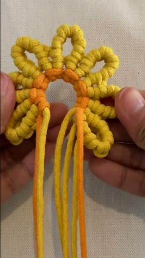 DIY Macrame Flower Decoration or Bag Charm Tutorial