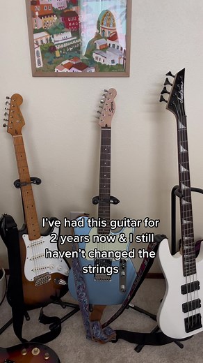 Time to finally change my guitar strings. 🎸 #guitartok #electricguitar #guitarstrings