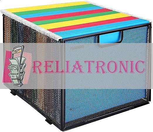 Hanging File Folder Organizer, Mesh Metal File Organizer Box
