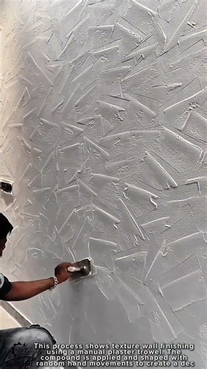 Texture Wall Finishing Work Tool Using Manual Plaster Trowel #worktool