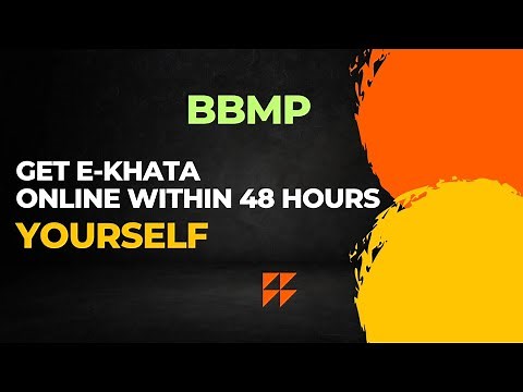 BBMP | Apply for E Khata in 4 Mins - English version