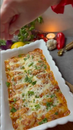 Easy Ricotta Stuffed Shells Recipe. Full Vids Down Below 👇