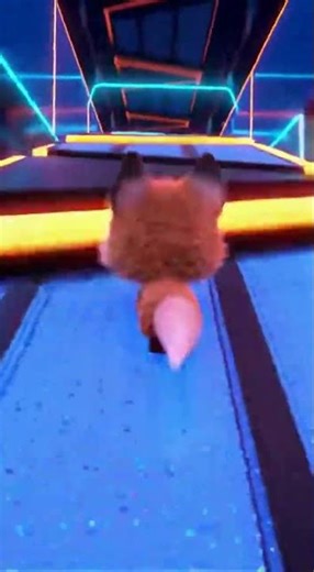 “Baby Fox Runs Through a Neon Maze at HYPER SPEED! 🦊⚡ PERFECT LOOP!”