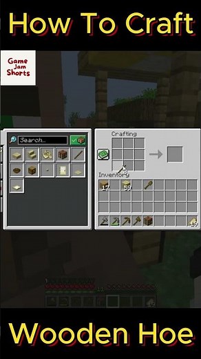 How To Craft Wooden Hoe #minecraft #shorts