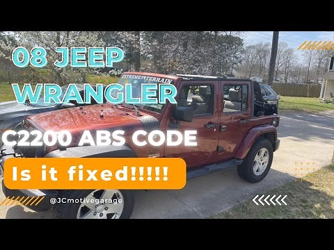 08 Jeep Wrangler C2200 C2200 Jeep Wrangler Jeep abs and traction control light