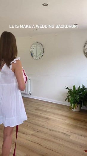 3.7M views · 10K reactions | Making a HUGE wedding backdrop ❤️李勺 #weddingbackdrop #photographybackdrop #backdrop #weddingdecor #weddingideas #weddinginspo #weddinginspiration #partybackdrop #partydecor #partydecorations | The Enchanted Dreamer | Facebook