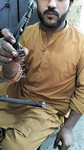 iron wire spring in a drill machine #springmaking