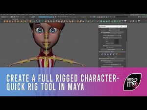 Creating a full rigged character by using the quick rig tool in Autodesk Maya 2018