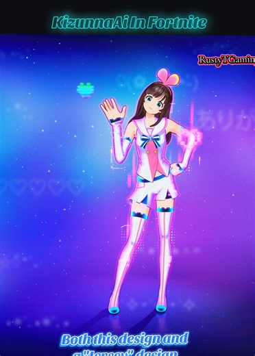 KizunnaAi in Fortnite, With Two Styles. #fortnite #anime #fyp #vtuber #gaming