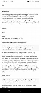 To convert the passage from the novel Gallipoli into a film scr... | Filo