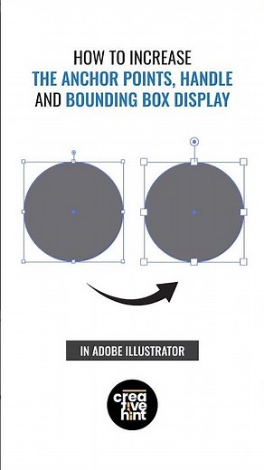 How to increase the anchors, handle and bounding box display size in Adobe Illustrator.