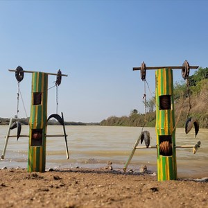 5.9K views · 88 reactions | Beautiful Bamboo wheel Hook fishing system boy catching fish with small fish in beautiful river. #fishing | Discovery Site | Facebook
