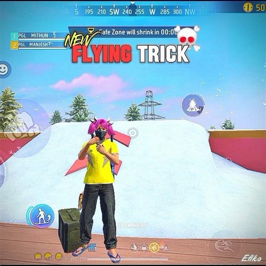 New Flying Trick 🍷🗿 #freefire #freefireshorts