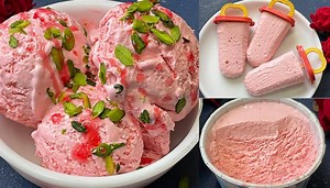 382K views · 6.9K reactions | Rose Coconut Ice cream Recipe, बहूत कम सामान और आसानी से बनने वाली आइसक्रीम,Homemade Icecream Recipe Rose coconut Ice cream ingredients 1 cup non-dairy whipping cream 1/2 cup tender coconut cream 1/2 cup chilled milk 1/2 cup condensed milk /powder sugar/ rose syrup 2 tbsp rose syrup few drops read food color (optional) | Rita Arora Recipes | Facebook