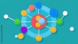 A density map displaying the charge distribution within a molecule revealing its regions of positive and negative charge.. 2d flat cartoon