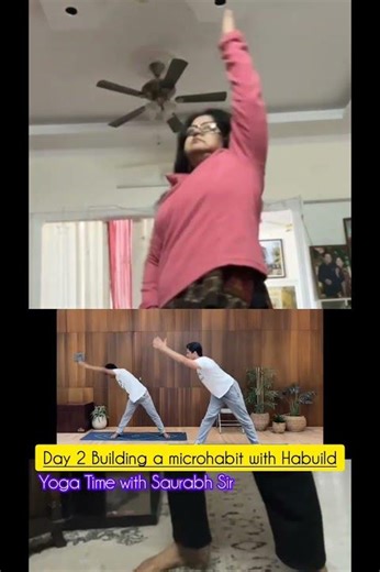 Day 2 building microhabit with Habuild #createeveryday #habuild #onlineyoga