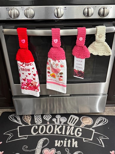 Crochet Towel Topper – Hidden or Visible Ring - Etsy