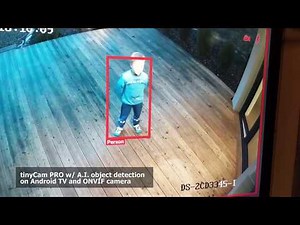 A.I on-device object detection in tinyCam PRO. Detects persons, pets, vehicles for any IP camera.