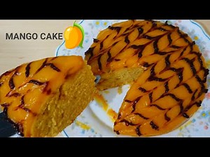 Sponge Mango cake only 2 eggs | Mango cake without oven | Mango cake with Mango puree
