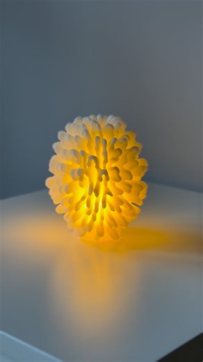 Anshuman Kumar | Designer on Instagram: "Hello Coral #01 ✨ that feeling of holding it in real! Magical vibe. Experimenting further to optimize 3d printing techniques to balance out material and time consumption. Achieving this form was a fun run 🤪 play-fail-learn-repeat! Follow @anshuman_design.labs and stay tuned for all the latest feeds. #lampdesign #industrialdesign #productdesign #3dprinteddesign #3dprintingstore #bambulab #iconiclighting #designwanted #yankodesign #vizcom @yankodesign_offi